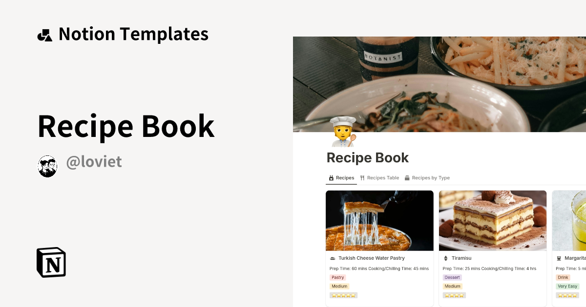 Recipe Book Template | Notion Marketplace