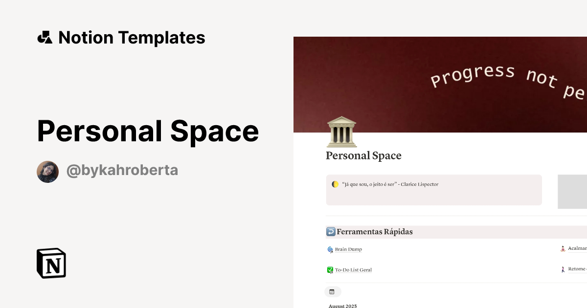 Personal Space Template | Notion Marketplace