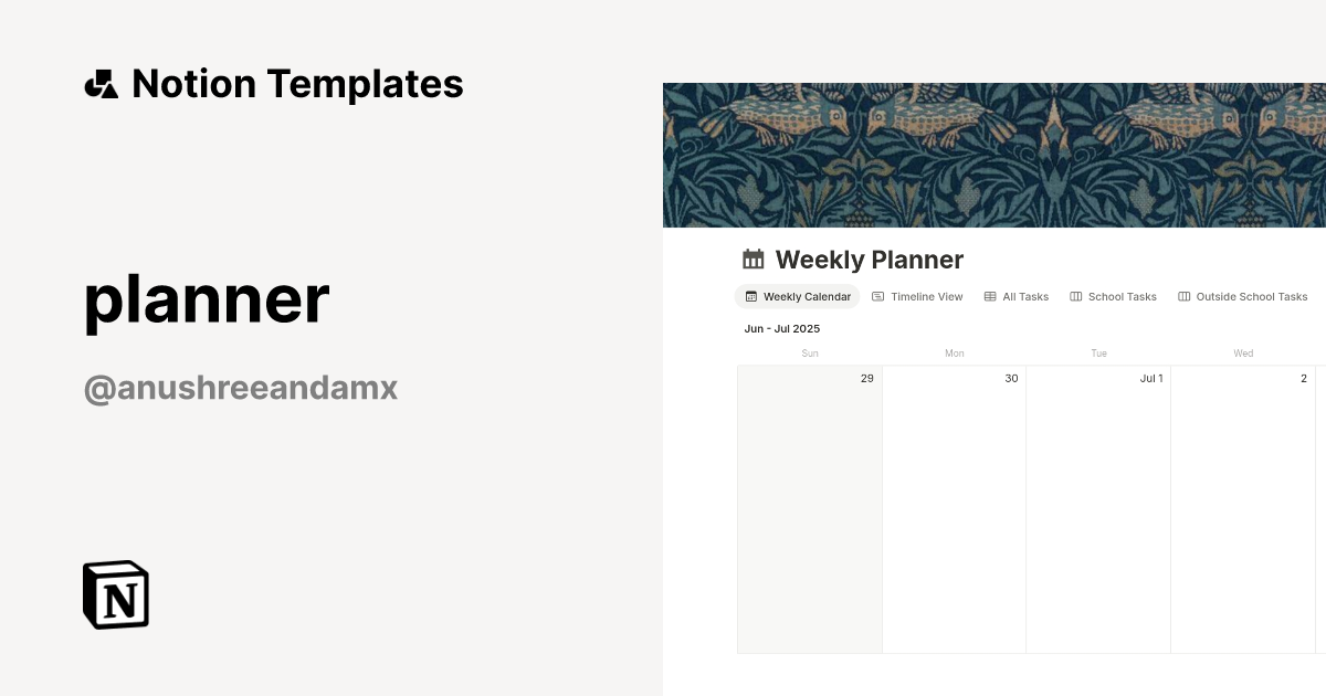 planner Template | Notion Marketplace