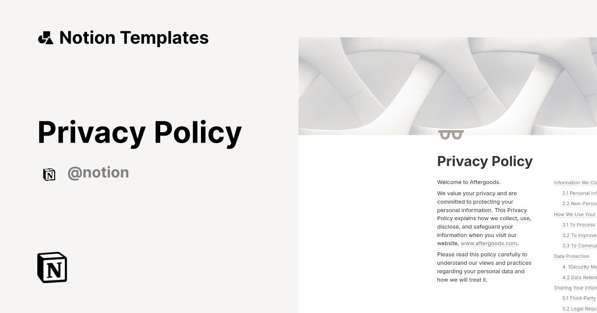 Privacy Policy 2025 Template | Notion Marketplace