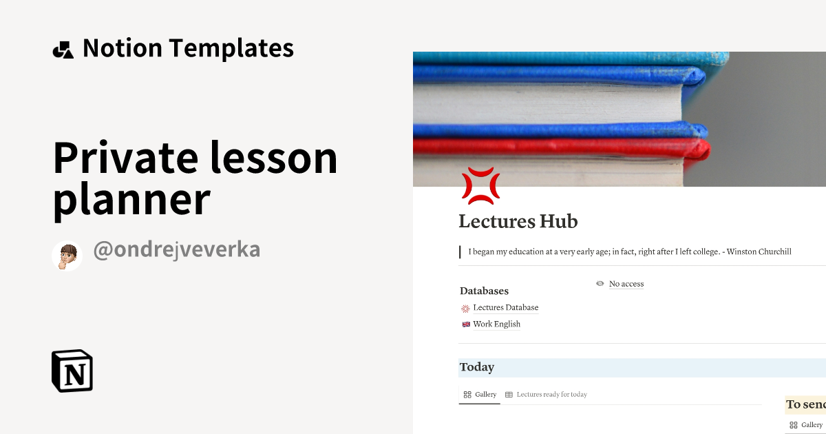 Private lesson planner Template by OTeacher | Notion Marketplace