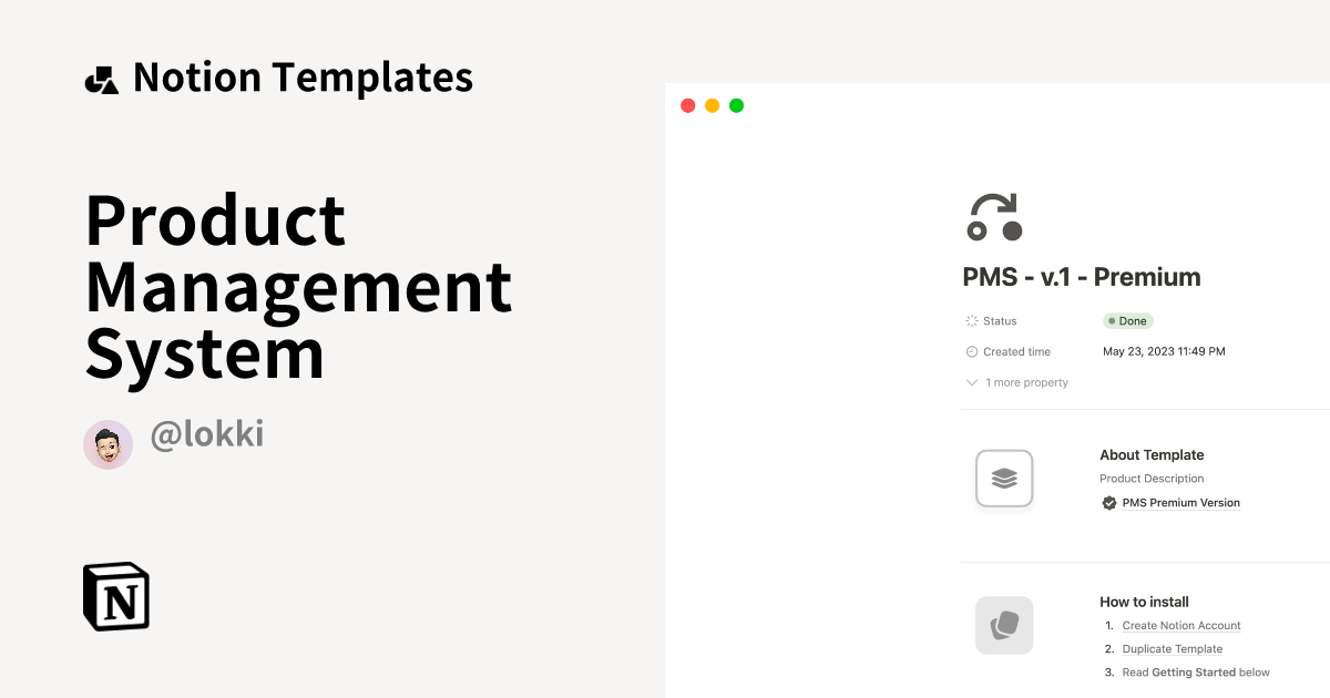 Product Management System Template | Notion Marketplace