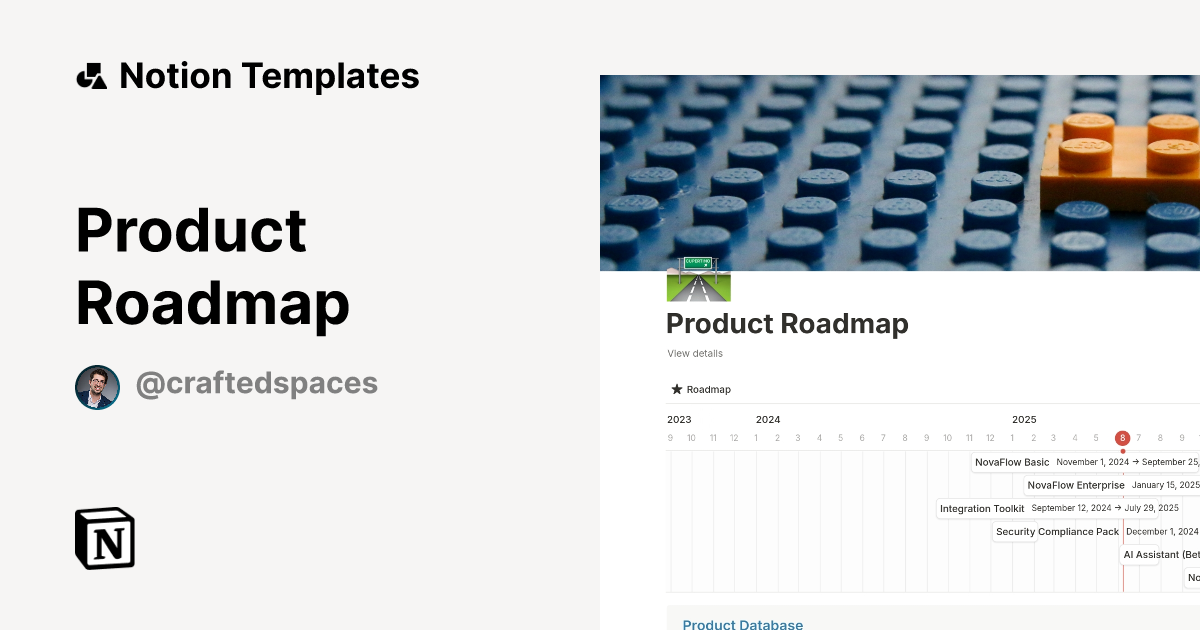 Product Roadmap Template | Notion Marketplace
