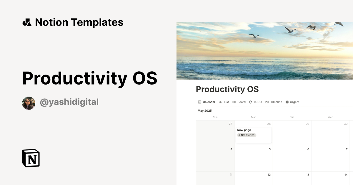 Productivity OS Template | Notion Marketplace