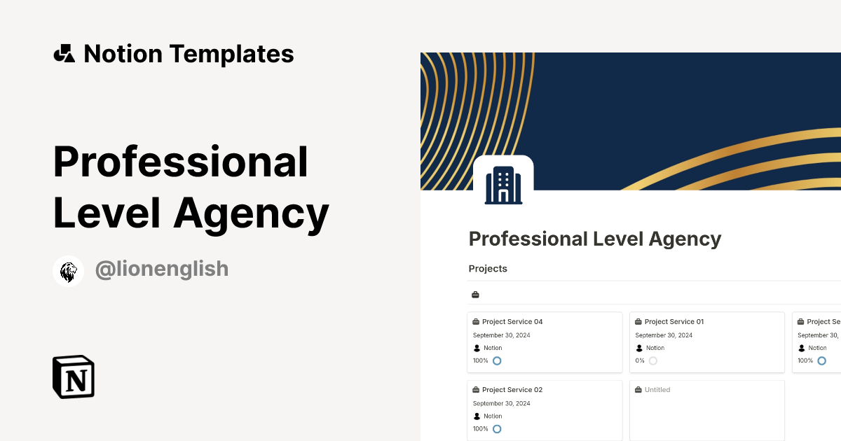 Professional Level Agency Template | Notion Marketplace