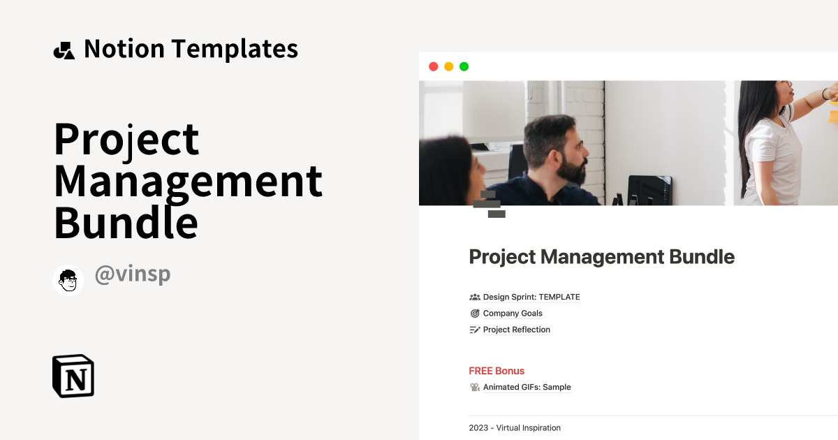 Project Management Bundle Template | Notion Marketplace