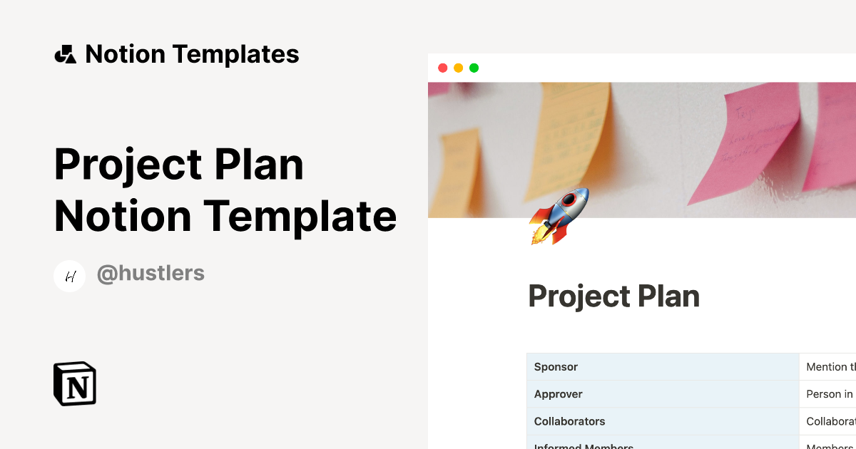Project Plan Notion Template Template | Notion Marketplace
