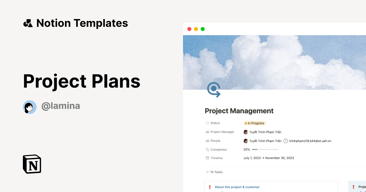 Project Plans Template | Notion Marketplace