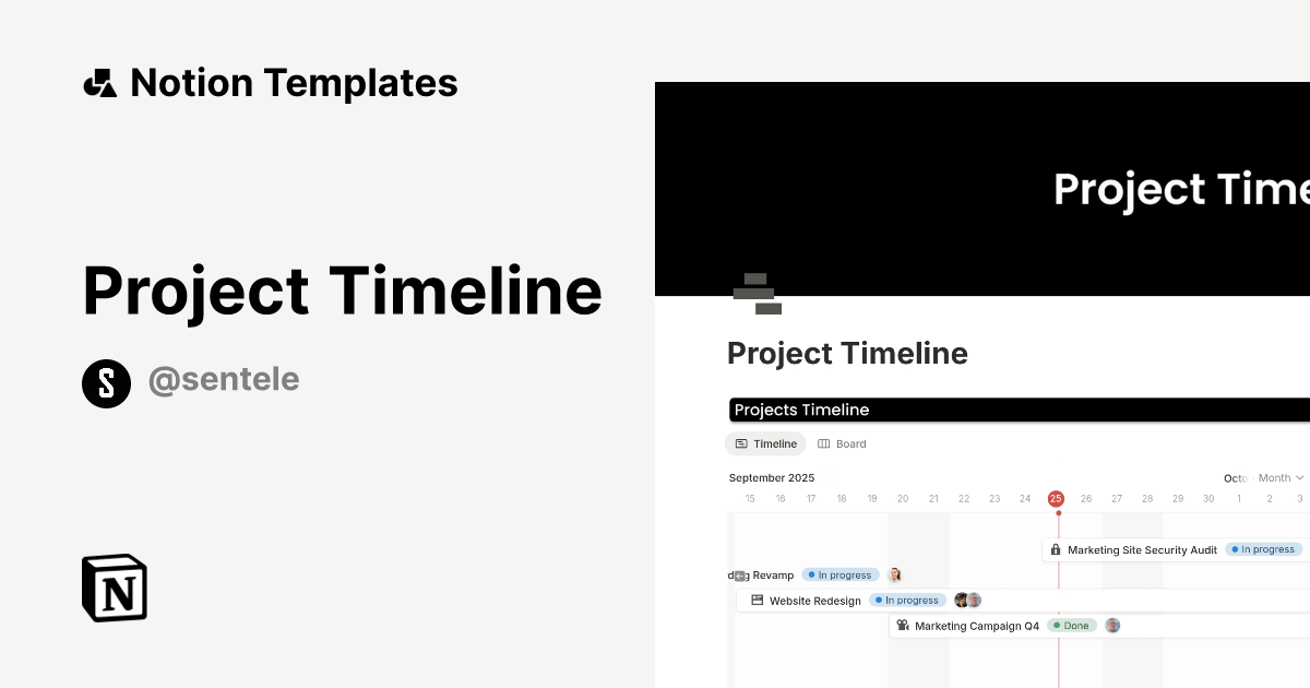 Project Timeline Template | Notion Marketplace