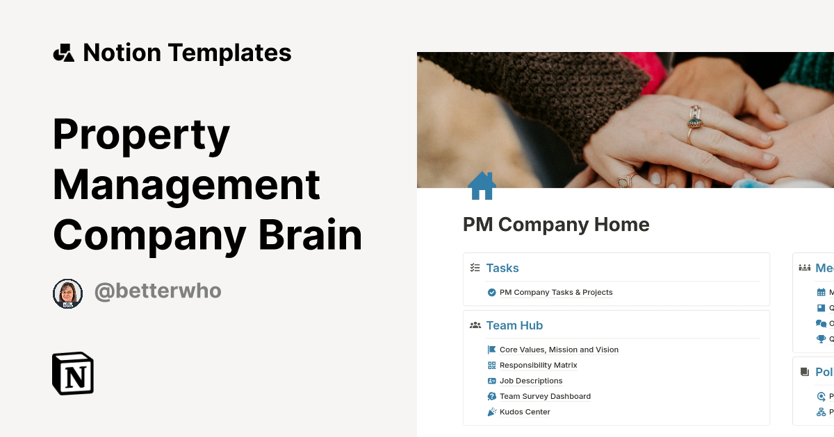 Property Management Company Structure Template by Alexandra @BetterWho ...