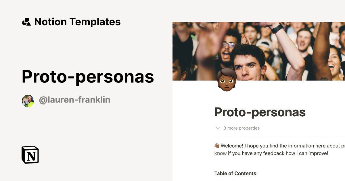 Proto-personas Template | Notion Marketplace