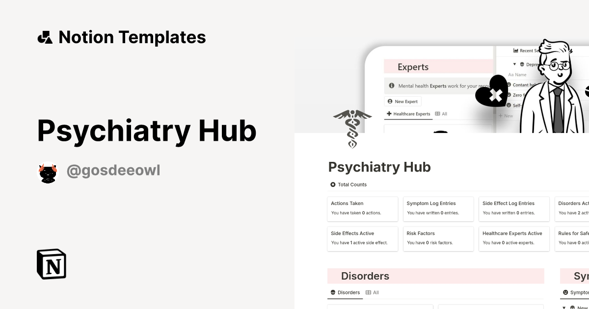 Psychiatry Hub Template | Notion Marketplace