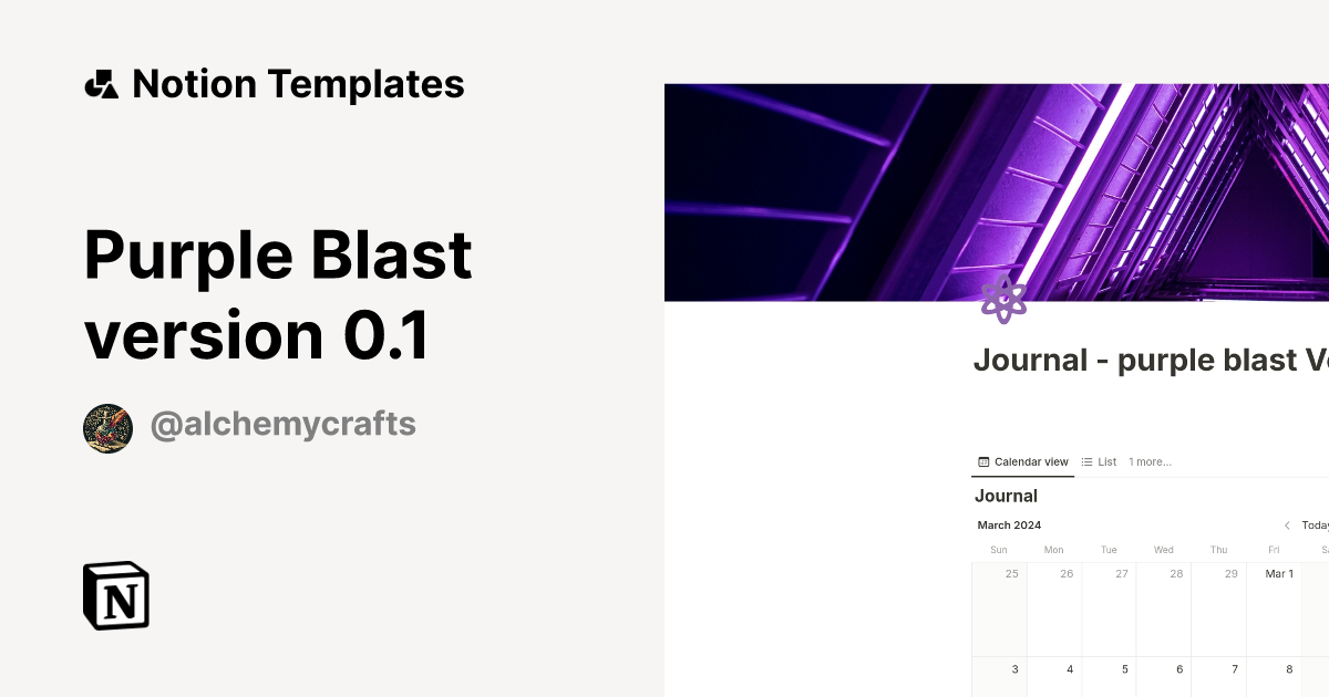 Purple Blast version 0.1 Template by Templates for You-AlchemyCrafts ...