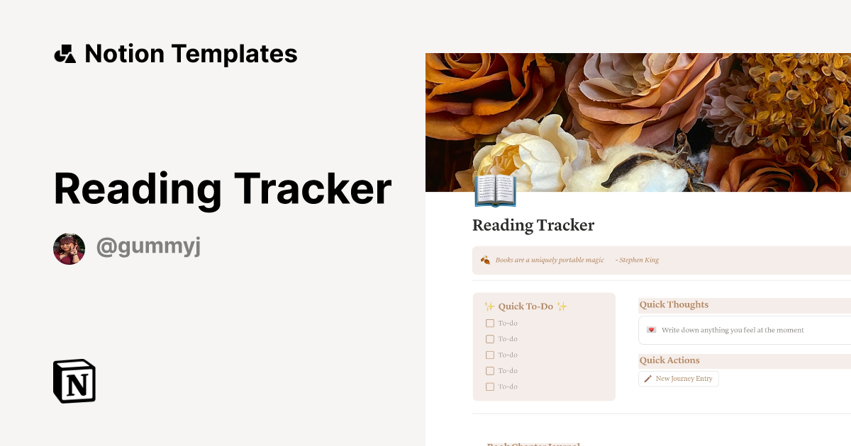 Reading Tracker Template | Notion Marketplace