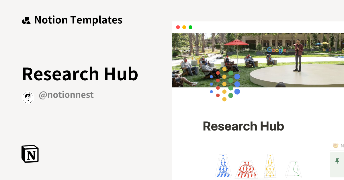Research Hub Template by Notion Nest | Notion Marketplace