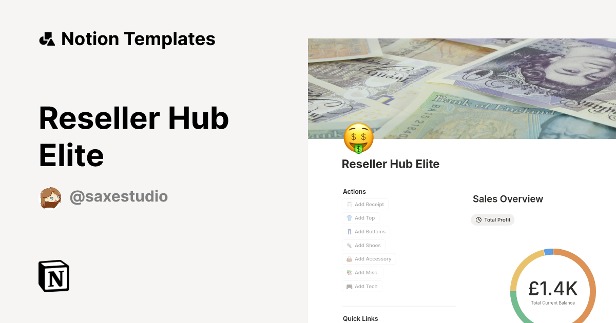 Reseller Hub Elite Template by Alanna Saxe Studio | Notion Marketplace