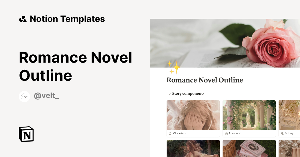 Romance Novel Outline Template | Notion Marketplace