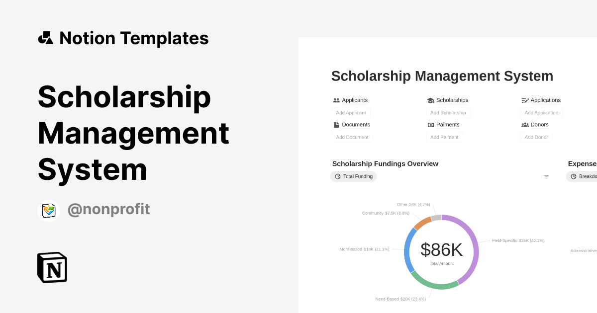 Scholarship Management System Template by Nation for Non-Profit ...