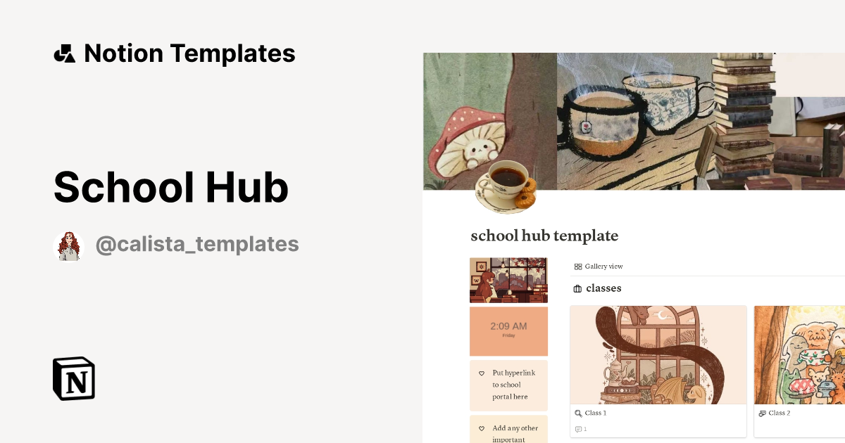 School Hub Template | Notion Marketplace