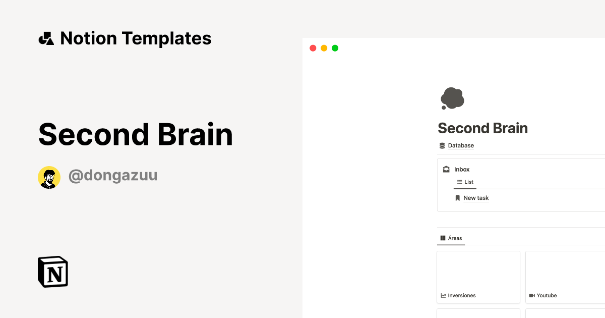 Second Brain Template by Dongazuu | Notion Marketplace
