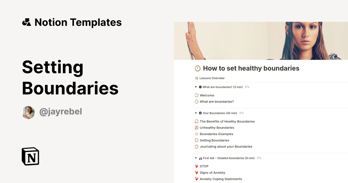 Setting Boundaries Template | Notion Marketplace