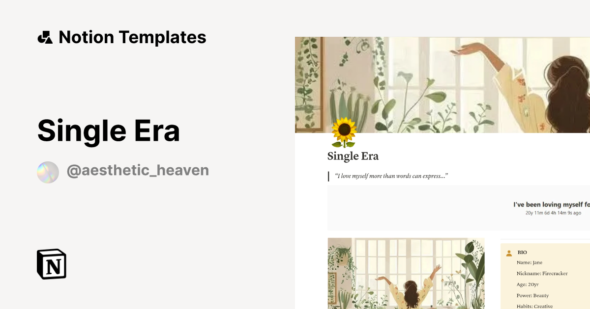 Single Era Template | Notion Marketplace