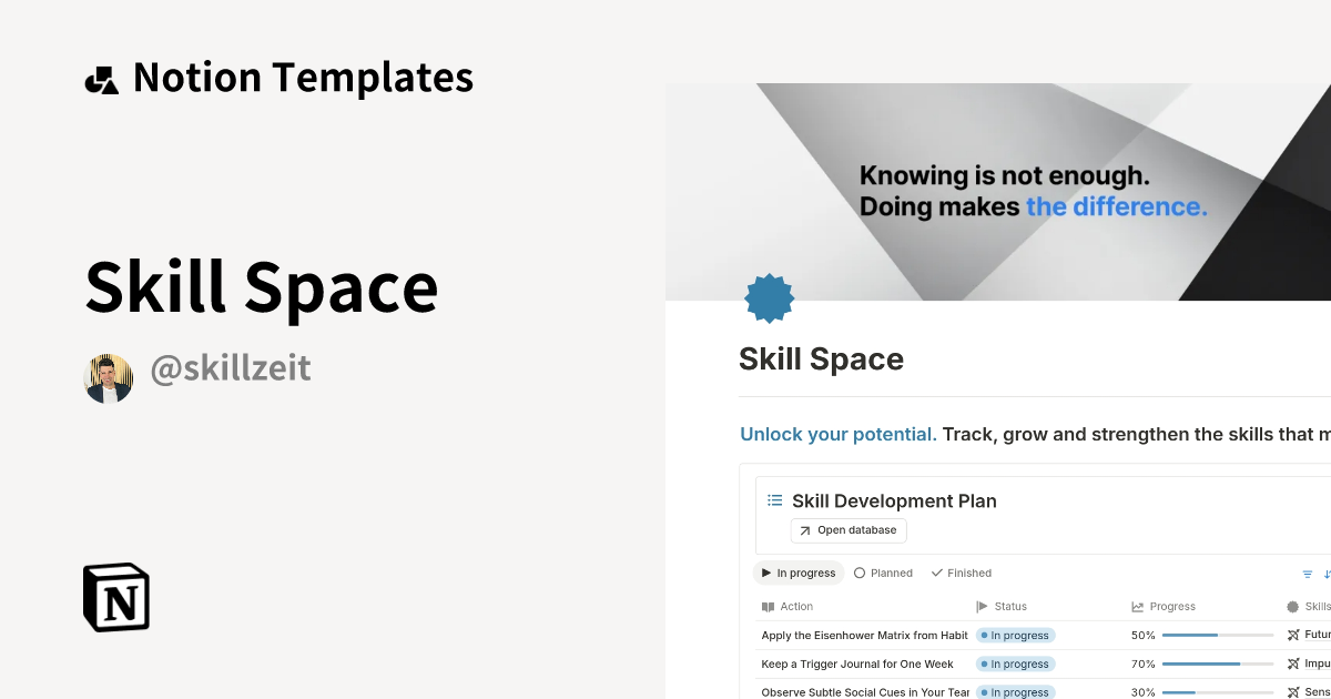 Skill Space Template | Notion Marketplace