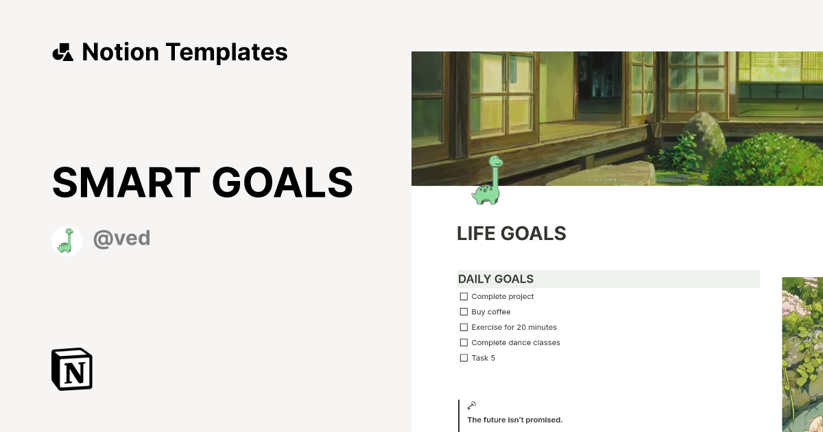 SMART GOALS Template | Notion Marketplace