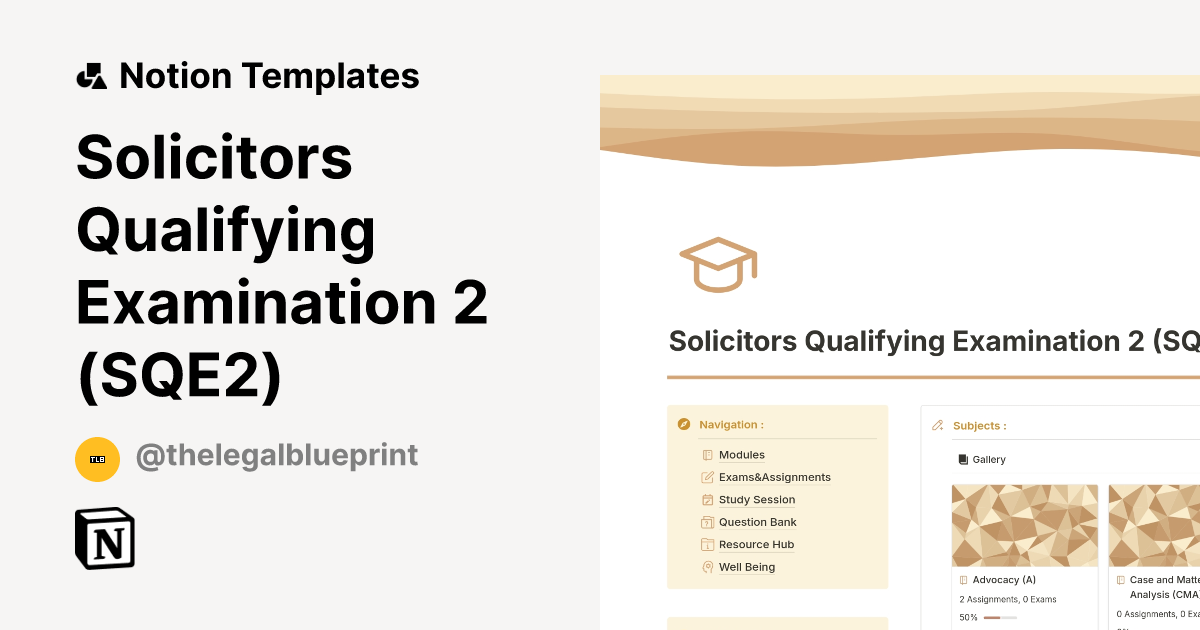 Solicitors Qualifying Examination 2 (SQE2) Template by The Legal ...