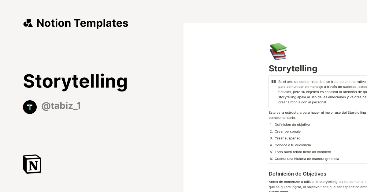 Storytelling Template | Notion Marketplace