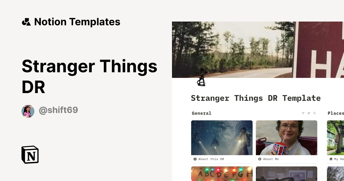 Stranger Things DR Template | Notion Marketplace