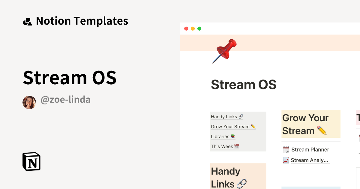 Stream OS Template | Notion Marketplace