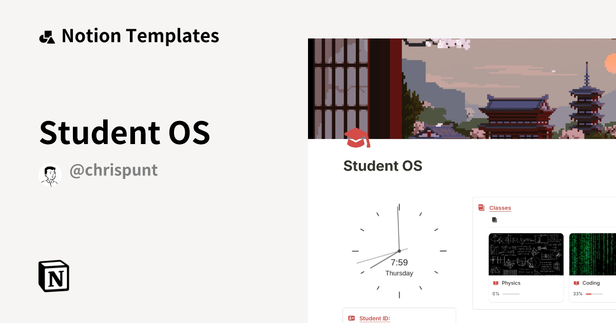 Student OS Template | Notion Marketplace