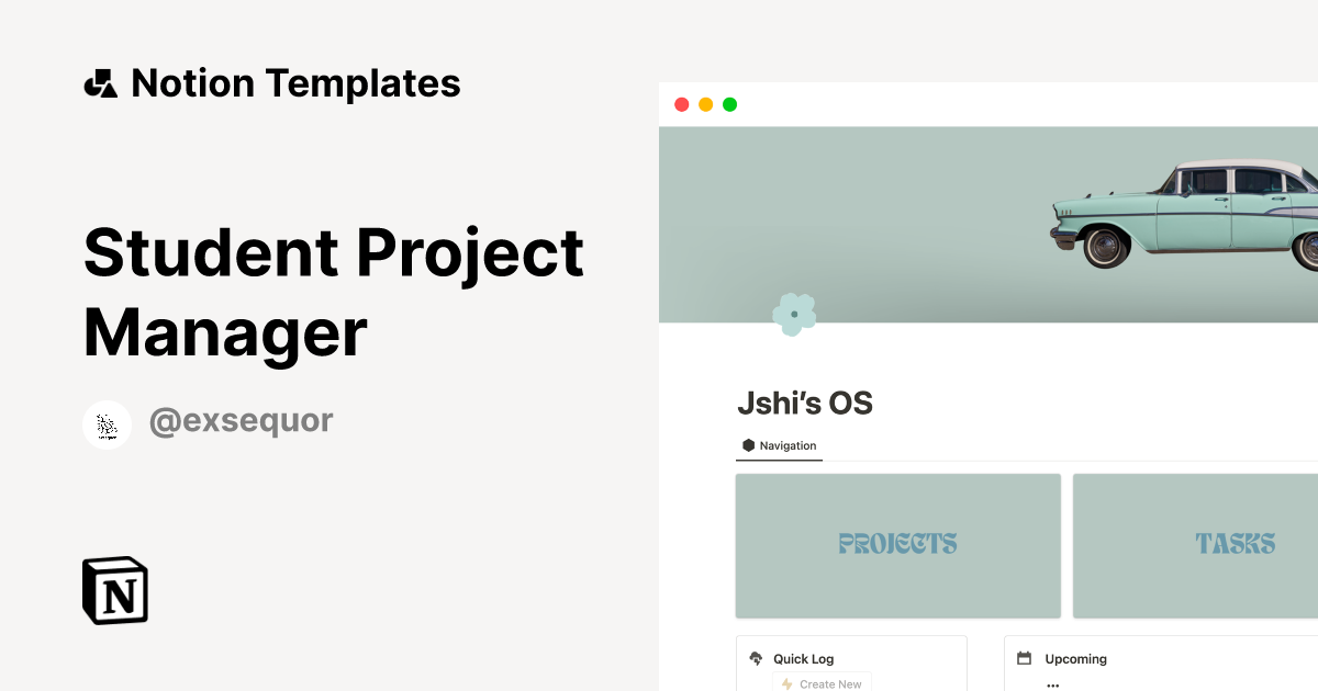 Student Project Manager Template by exsequor | Notion Marketplace