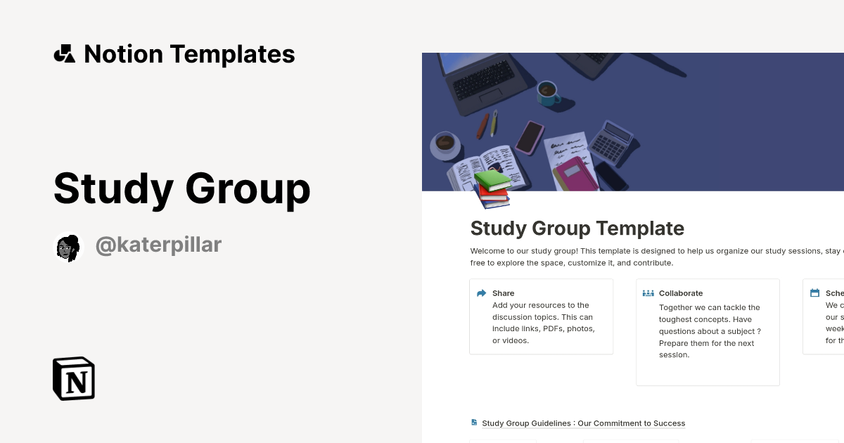 Study Group Template | Notion Marketplace