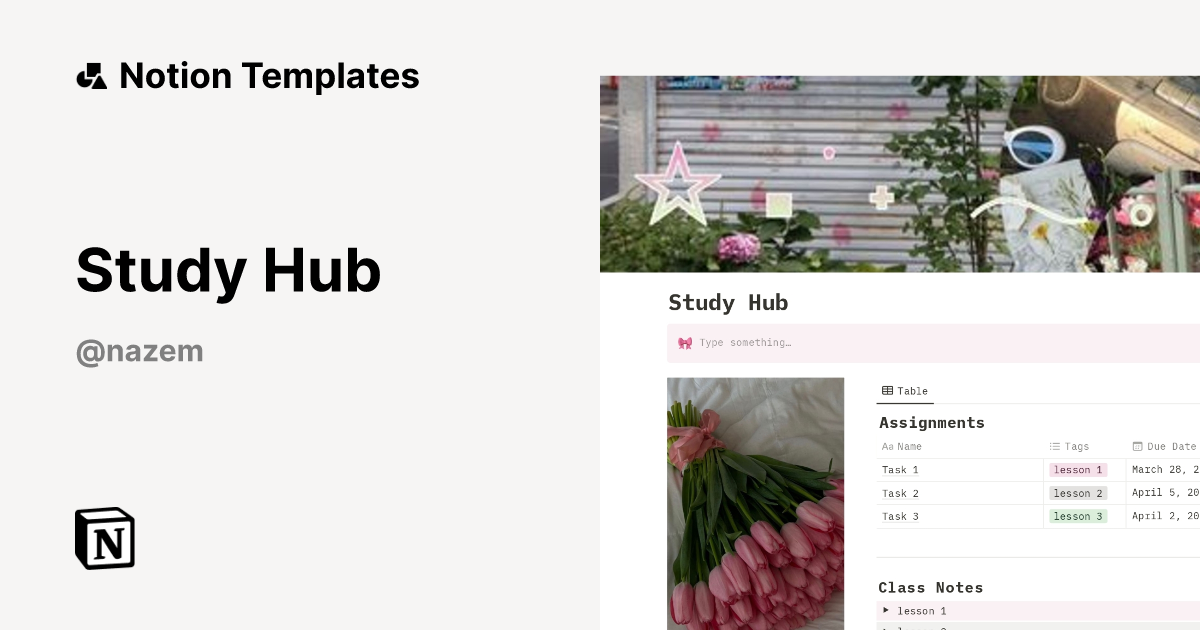 Study Hub Template by Nazem | Notion Marketplace
