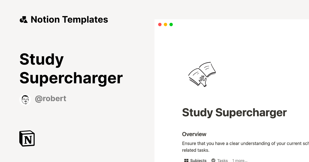 Study Supercharger Template | Notion Marketplace