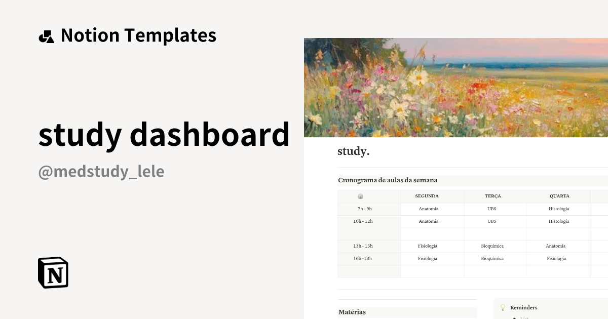 study dashboard Template | Notion Marketplace