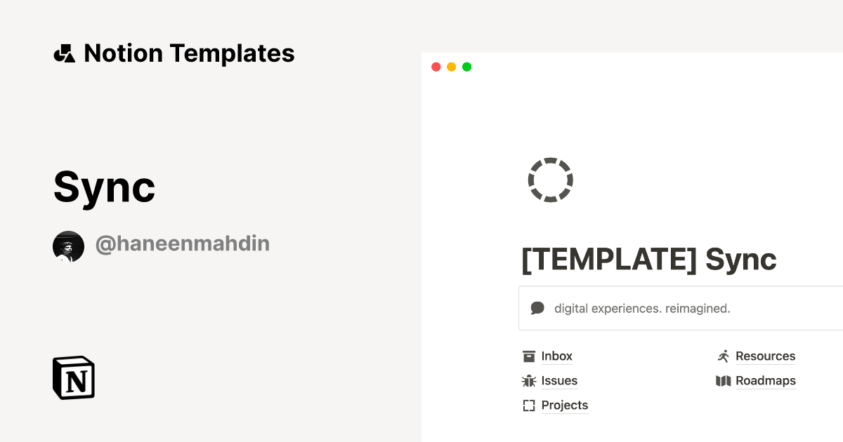 Sync Template | Notion Marketplace