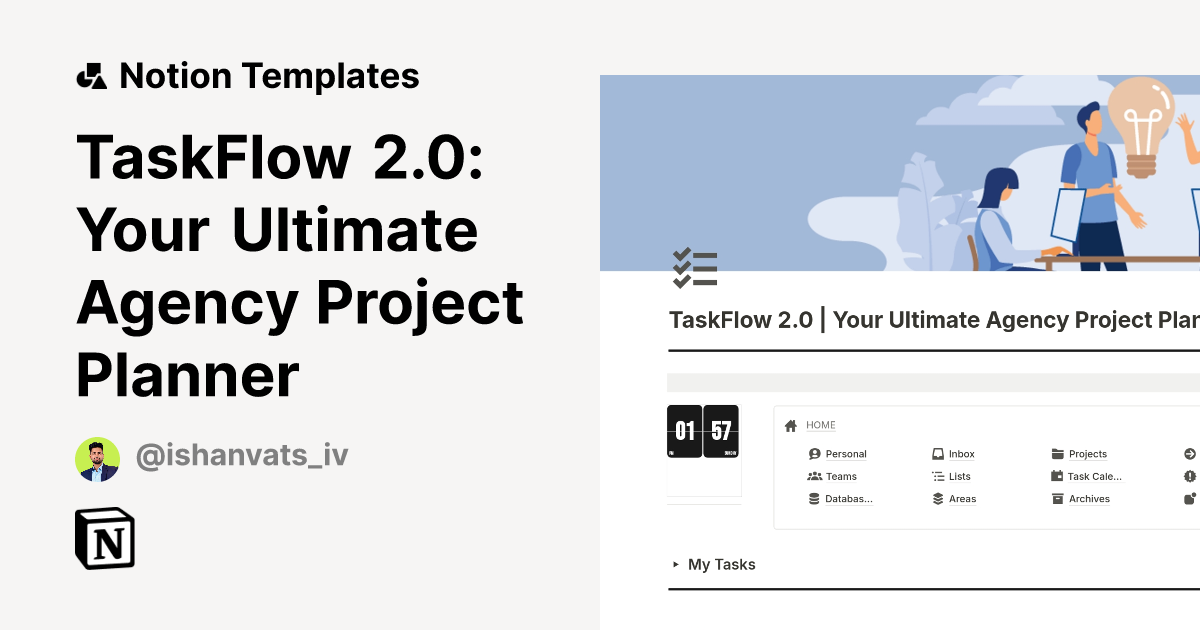 TaskFlow 2.0: Your Ultimate Agency Project Planner Template | Notion ...
