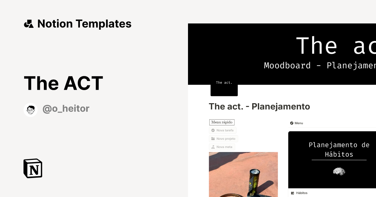 The ACT Template | Notion Marketplace