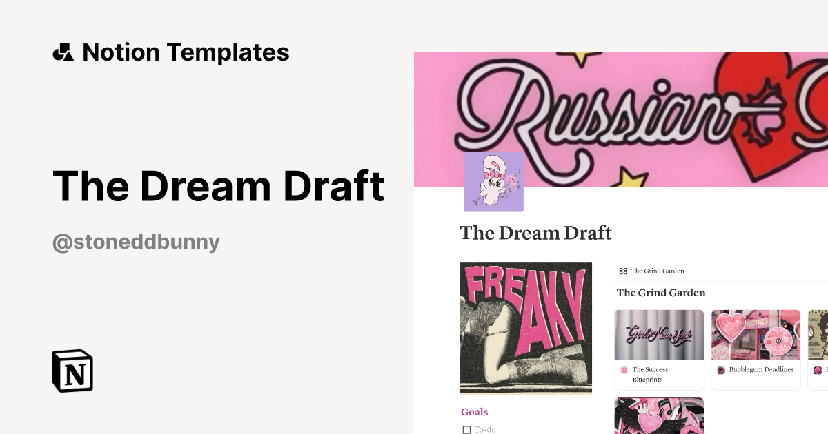 The Dream Draft Template | Notion Marketplace