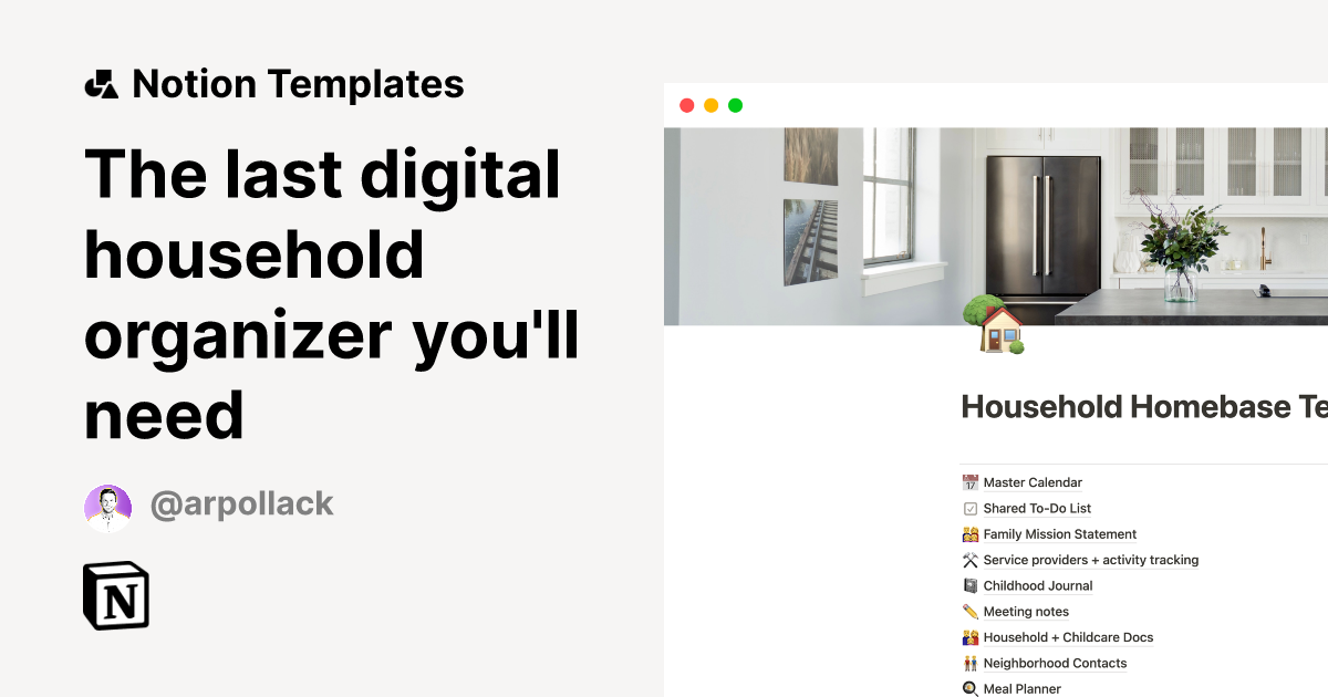 The last digital household organizer you'll need Template by Adam ...