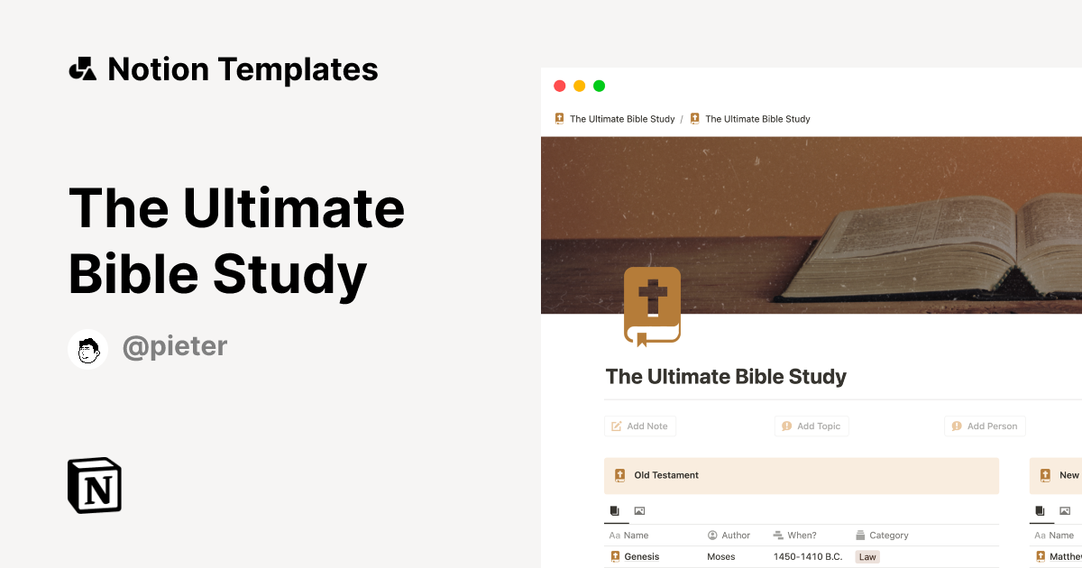 The Ultimate Bible Study Template | Notion Marketplace