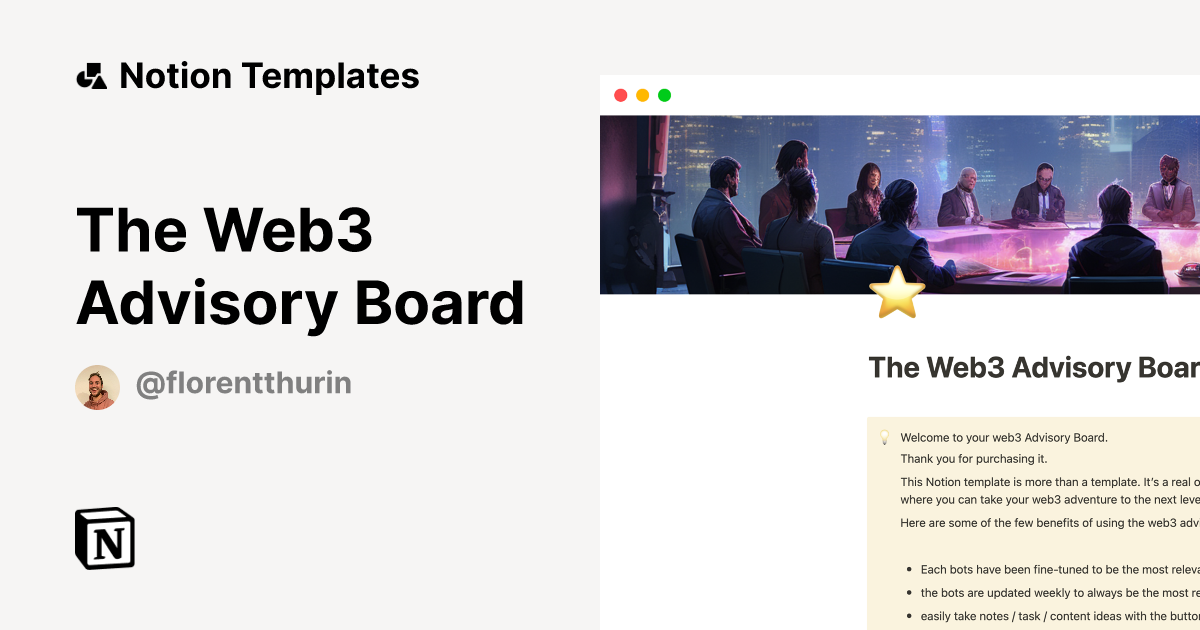 The Web3 Advisory Board Template | Notion Marketplace
