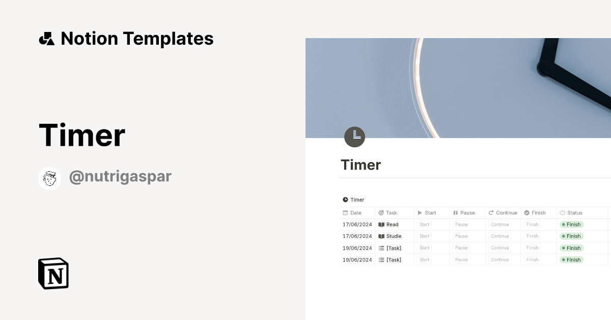 Timer Template | Notion Marketplace