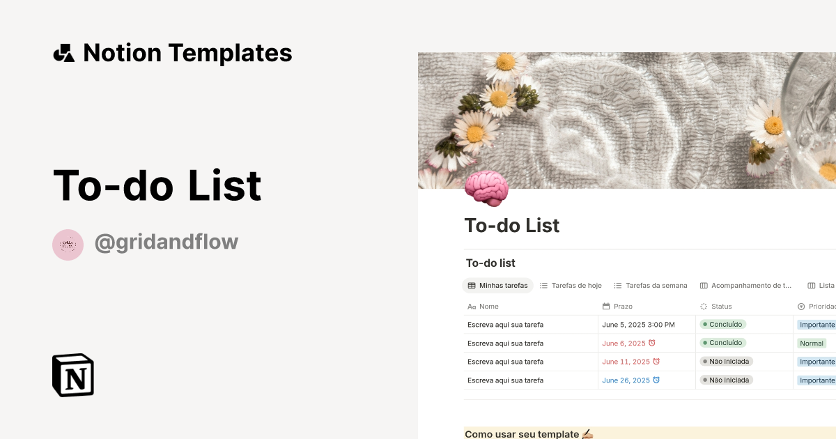 To-do List Template by Grid & Flow | Notion Marketplace