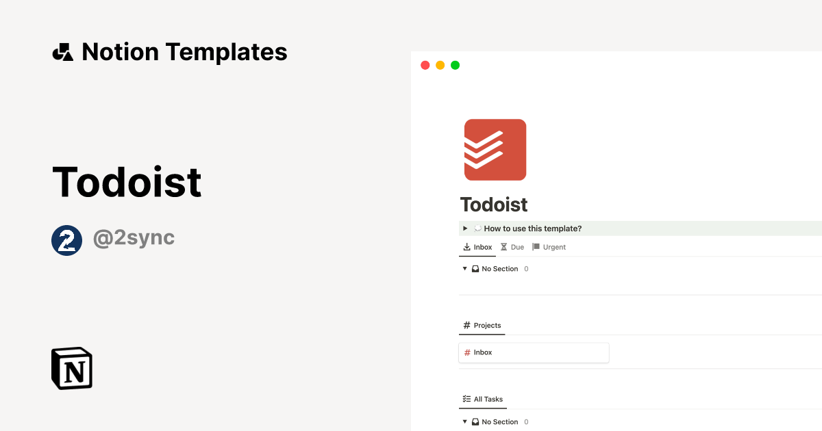 Todoist Template | Notion Marketplace