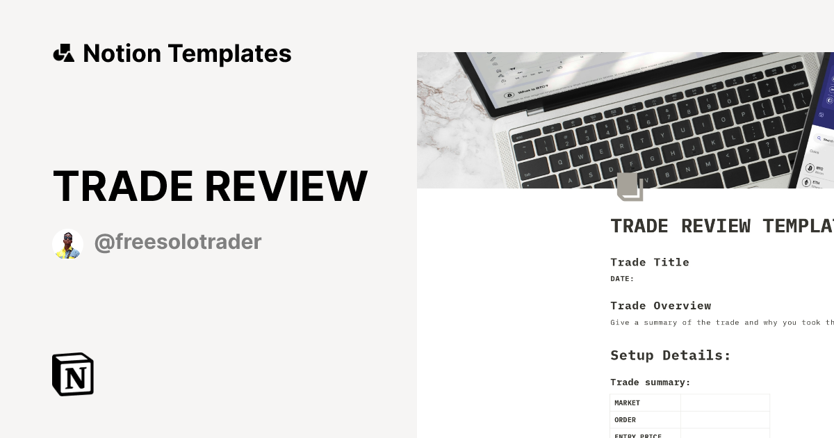 TRADE REVIEW Template by BOLUWATIFE AKINOLA | Notion Marketplace