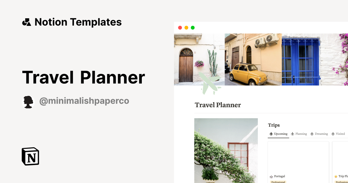 Travel Planner Template | Notion Marketplace
